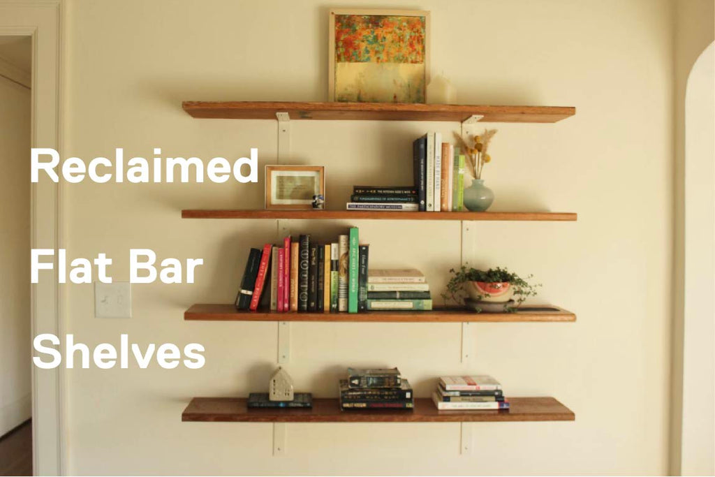 Reclaimed Flat Bar Shelves – Easy DIY Impact – Semi Exact