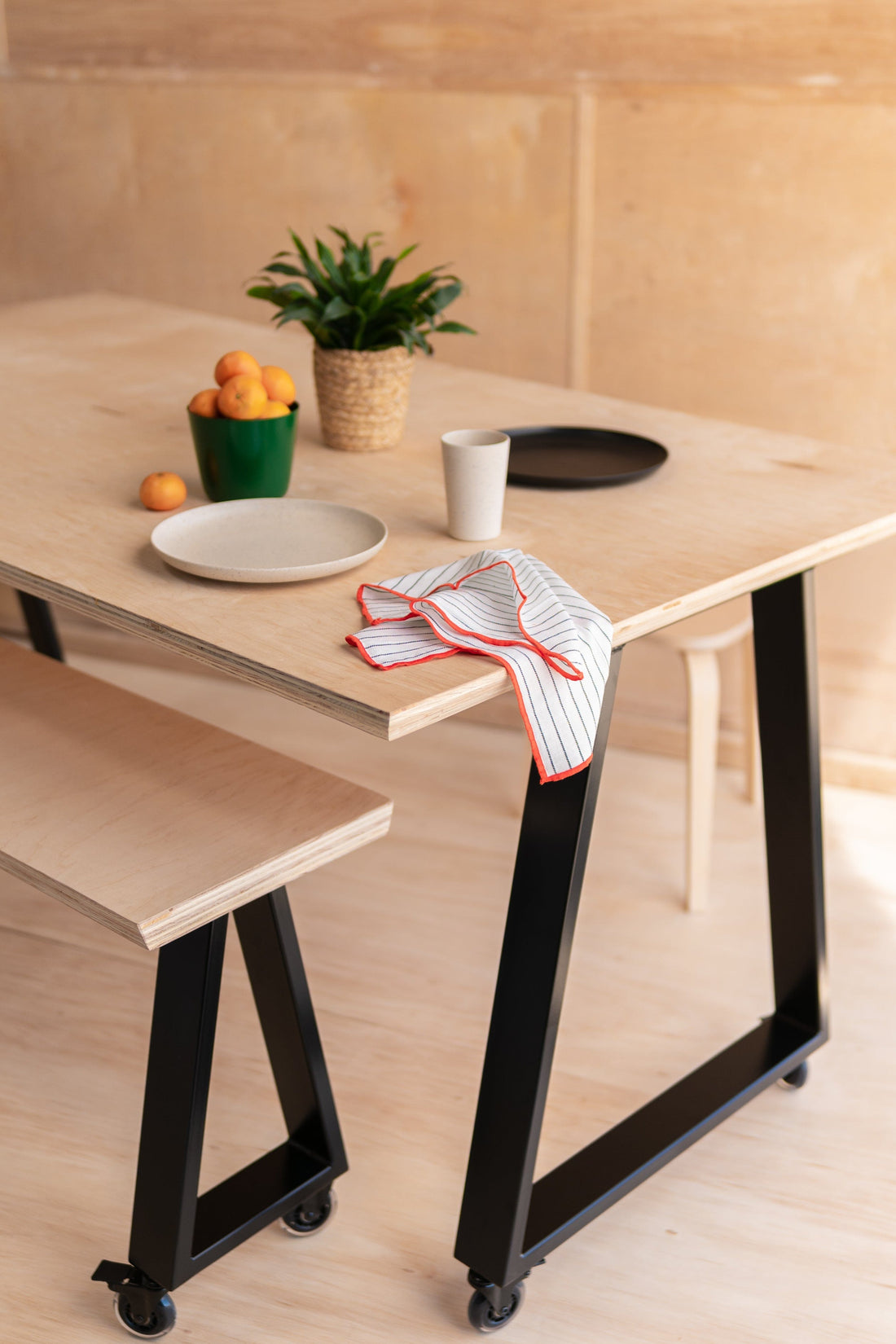 Trapezoid Tube Steel Table Legs & Bench Legs. 3" x 1" Tube Steel – Semi ...