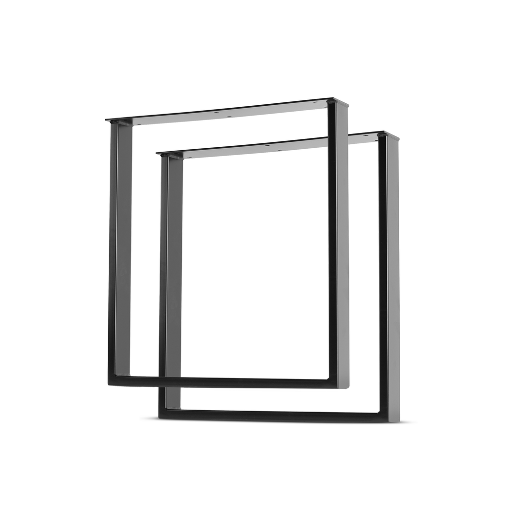 QUICK SHIP | Square Tube Steel Table Legs | Set of 2 – Semi Exact