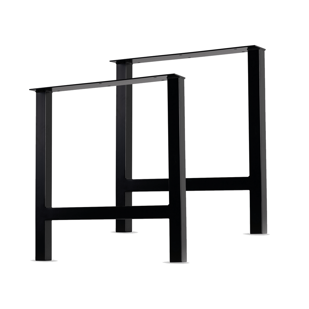 QUICK SHIP | H-Frame Table Leg | 34" x 20"| Textured Matte Black | Set ...